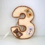 Teddy Bear Felt Number Decorations on Luulla