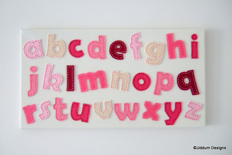 Pink Alphabet Nursery Wall Decoration on Luulla