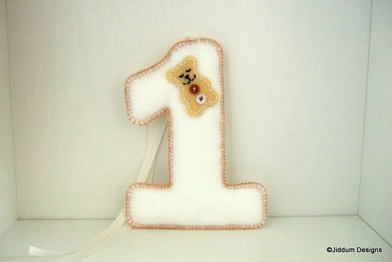 Teddy Bear Felt Number Decorations on Luulla