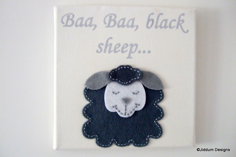Baa, Baa, Black Sheep Nursery Rhyme Canvas Decoration on Luulla